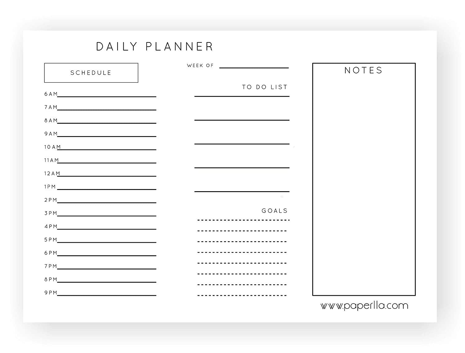 Daily Planner A4 Notepad/Elegant Writing Pad Goal Schedule to Do List ...